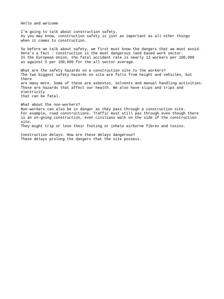 Script Construction Safety | PDF