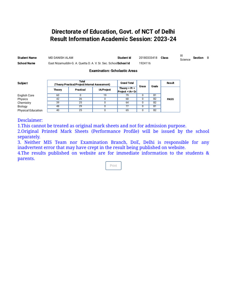 Edustud - Nic.in Result FrmPubliclevelResult 23 24.aspx | PDF