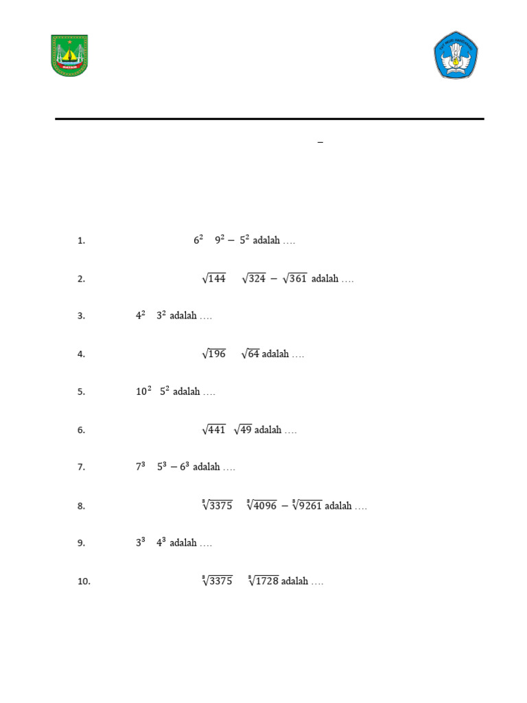 PTS MTK 1 - 2022-2023 - Andy Guntur | PDF