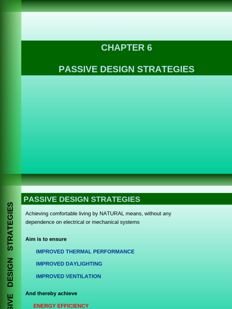 Chapter 6 Passive Design Strategies | PDF