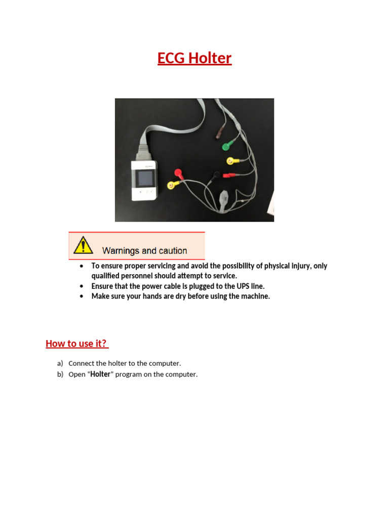 Holter ECG Technical Sheet | PDF