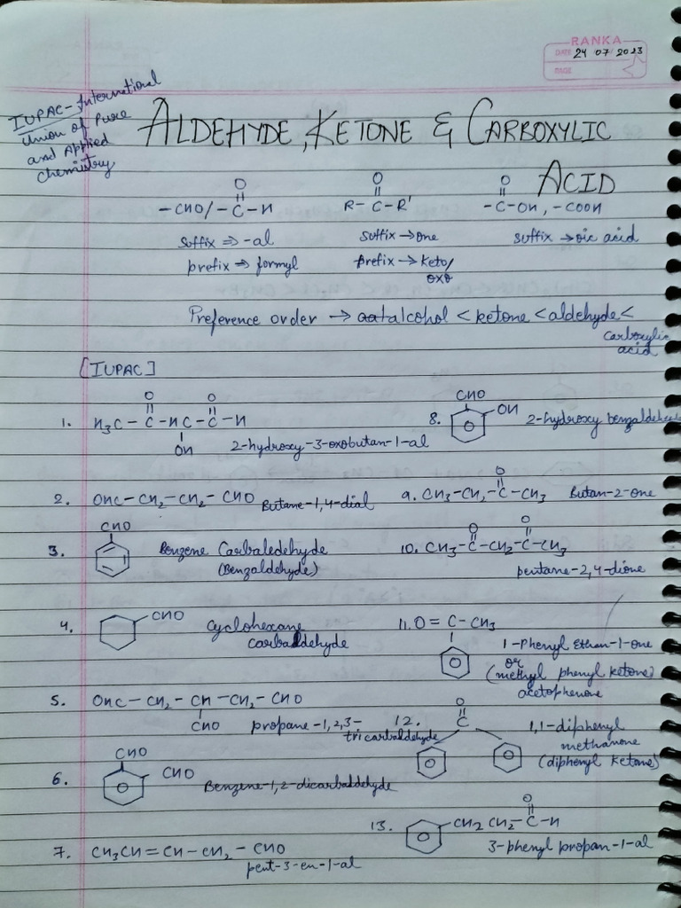 Ch-Aldehyde, Ketone & Carboxylic Acid | PDF