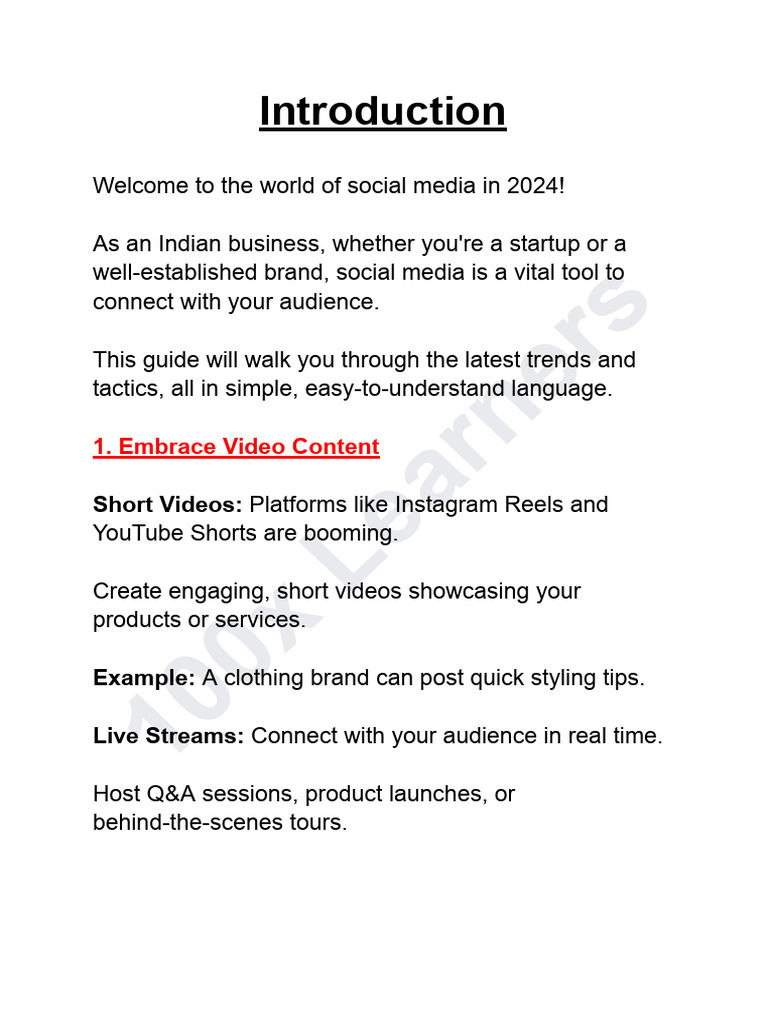 Social Media Strategies For 2024 | PDF | Social Media | Popular Culture & Media Studies