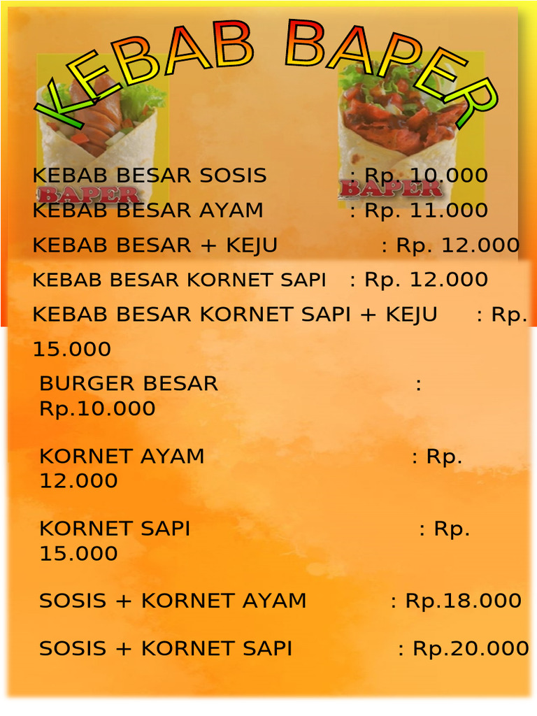 KEBAB BESAR 122SS | PDF