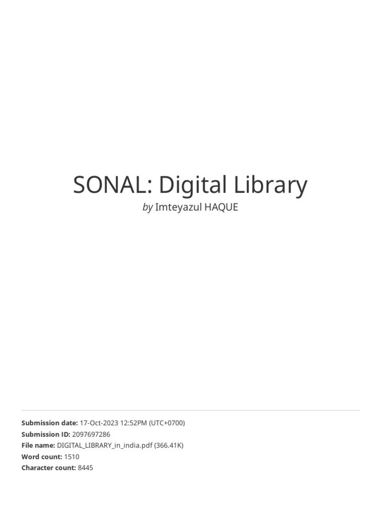 SONAL_ Digital Library | PDF
