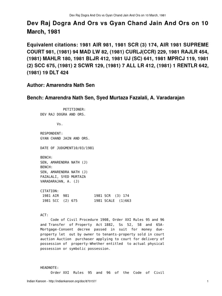 Dev Raj Dogra and Ors Vs Gyan Chand Jain and Ors o 240913 121904 | PDF
