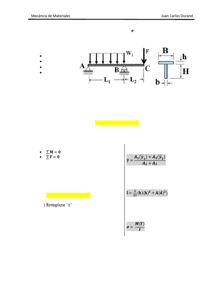 01 Esf Normal - Rectangulo y F - T-N0 | PDF | Resistencia de materiales ...