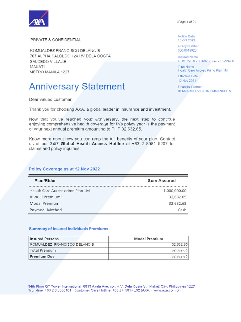 600-0019023 - Renewal Letter | PDF