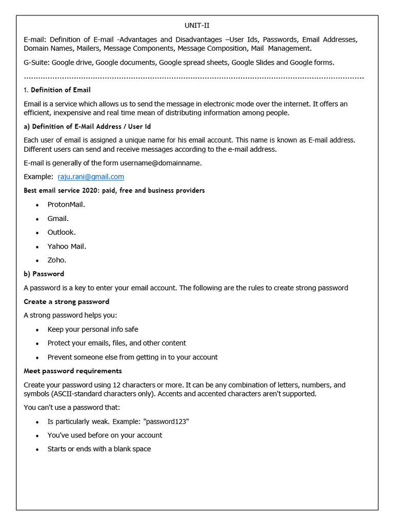 Ict 2nd Unit Material | PDF