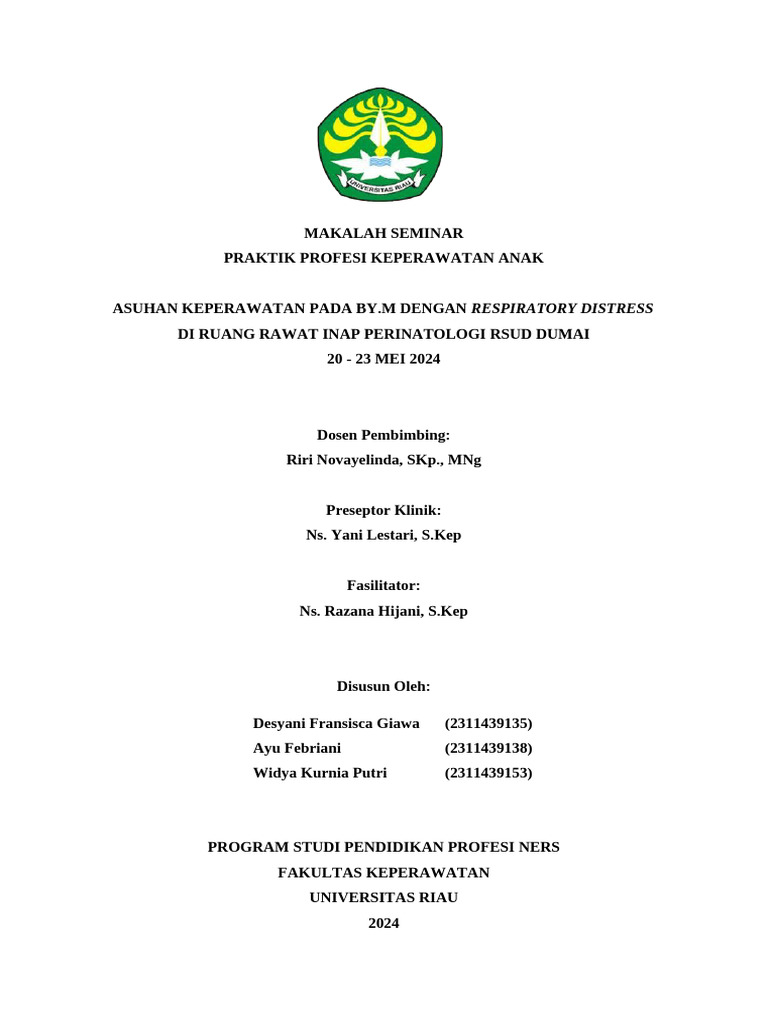 Laporan Kasus Respiratory Neonatus | PDF