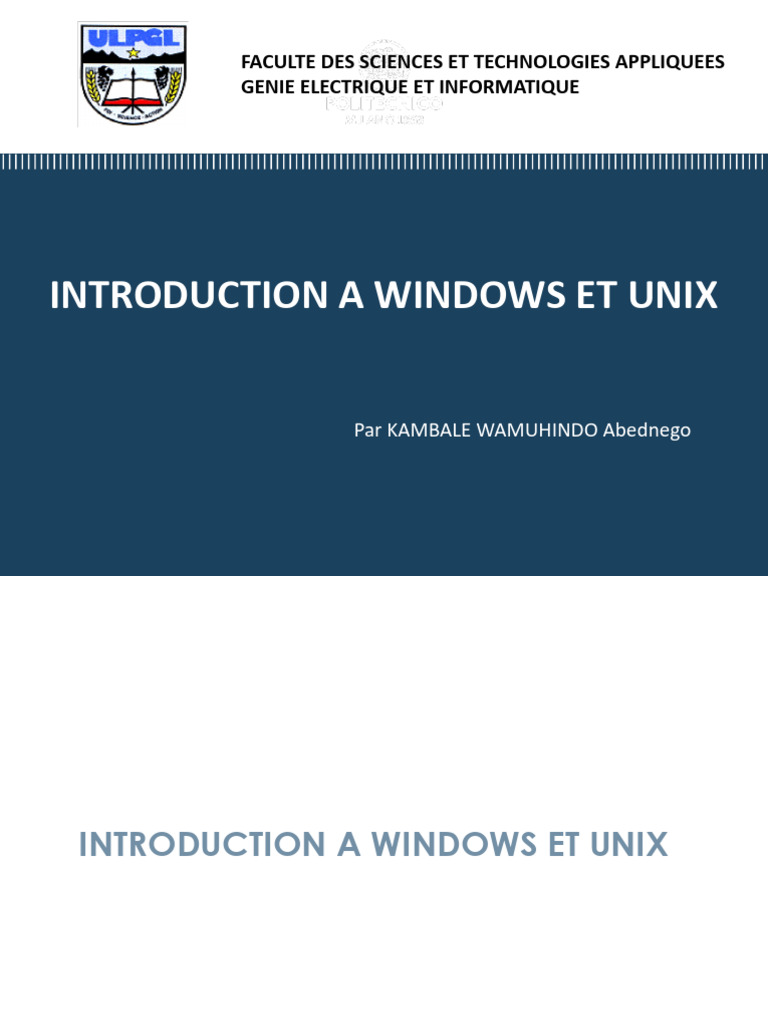 Intro Win Unix 2024 | PDF