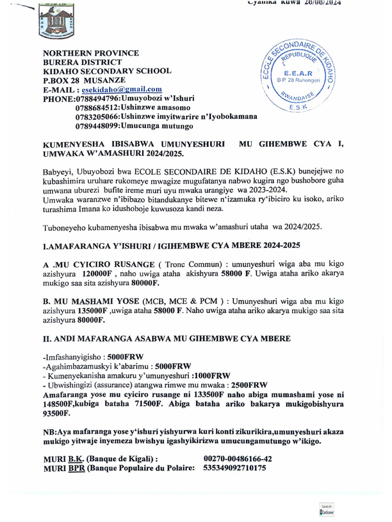 Babyeyi Term 1 2024-2025 | PDF