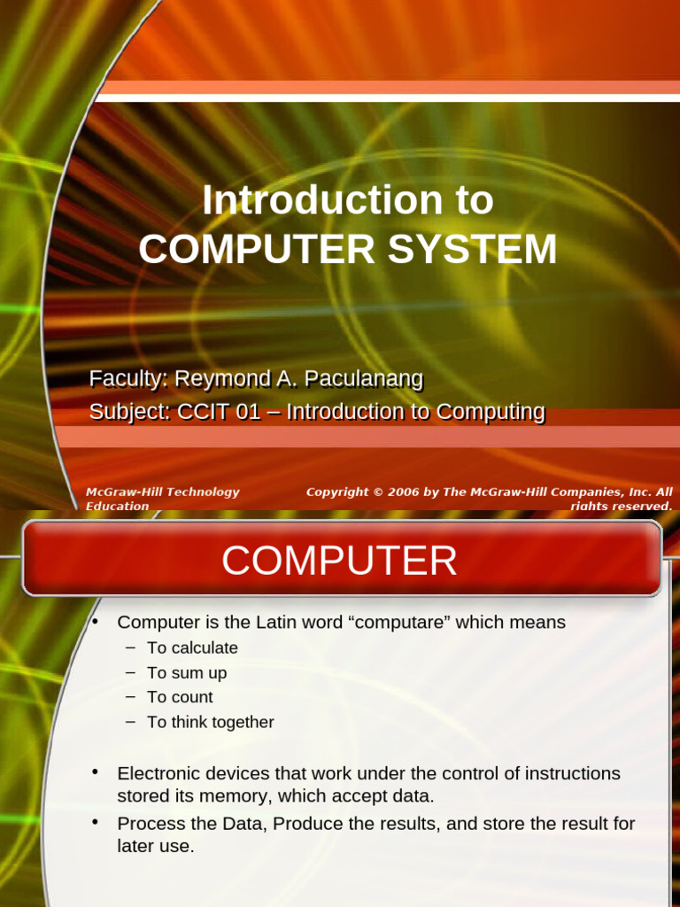Ccit01 Computer System | PDF