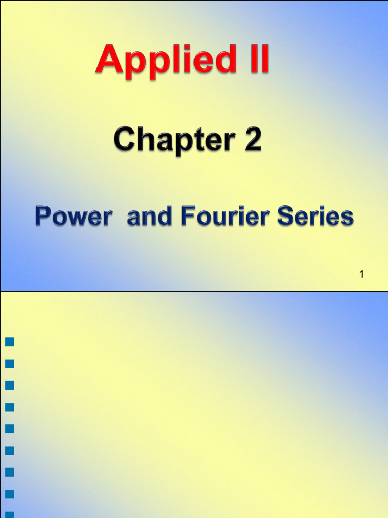 Applied II Chapter-2 Final | PDF