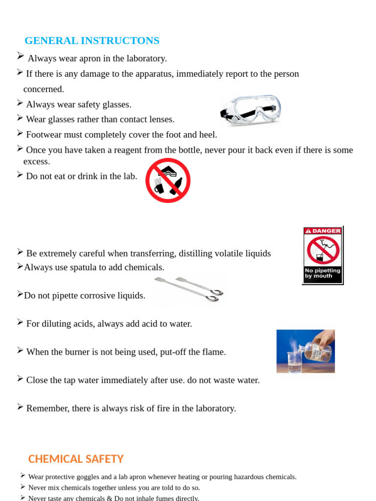 Safety Measures in Laboratory | PDF