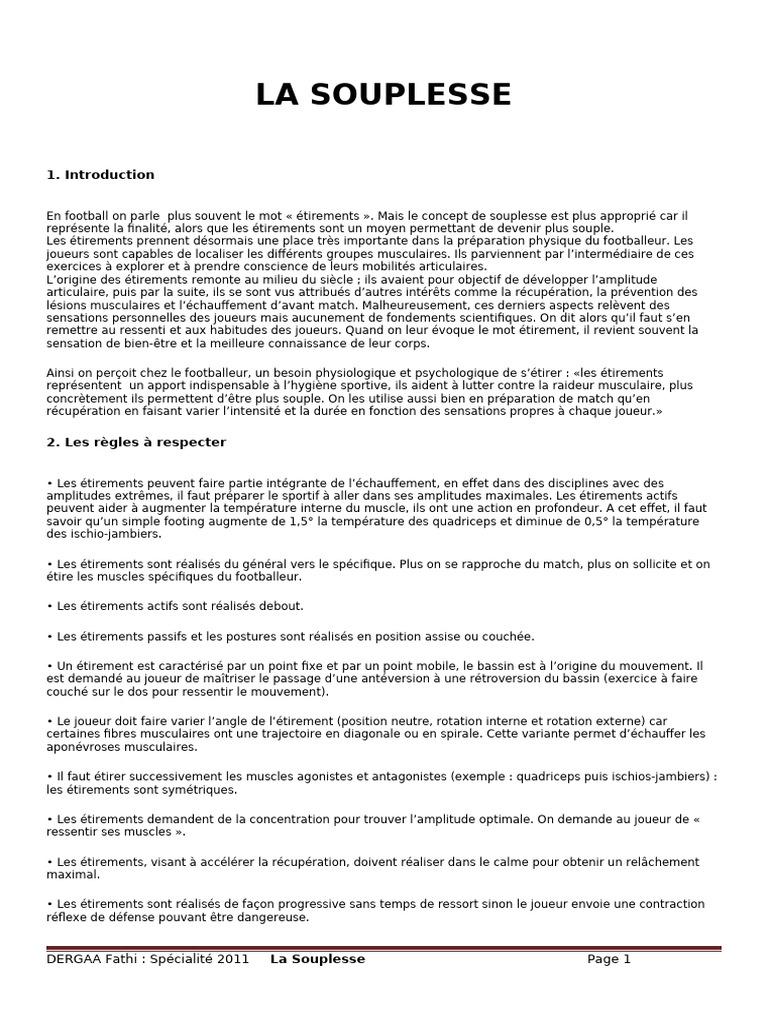 La Souplesse | PDF