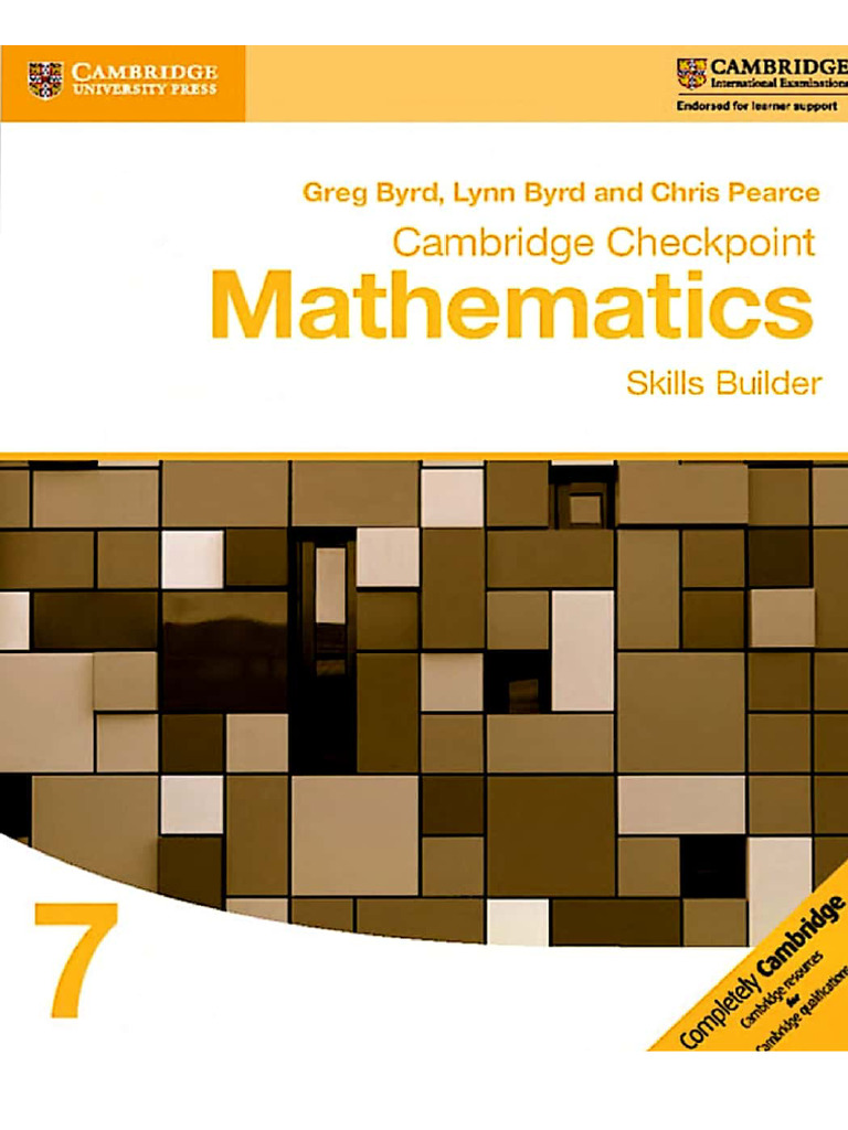 Cambridge Checkpoint Mathematics 7 Skill Builder WB | PDF