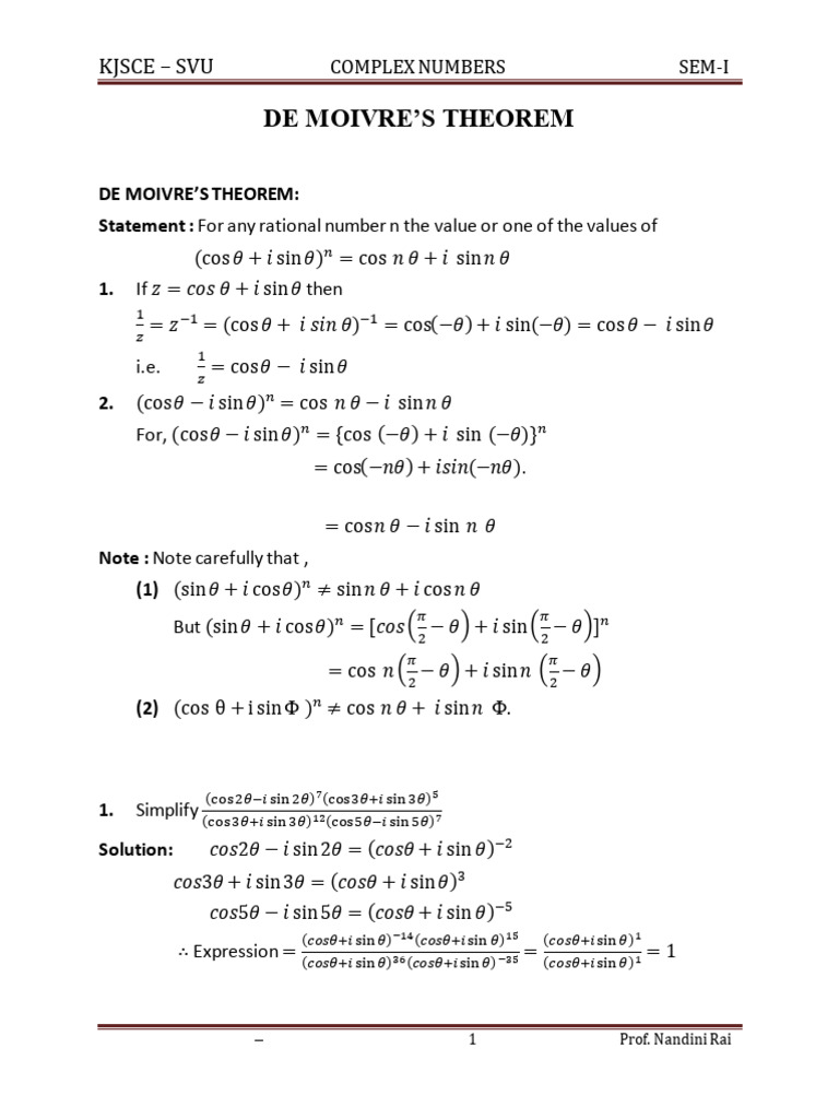 Complex Numbers | PDF