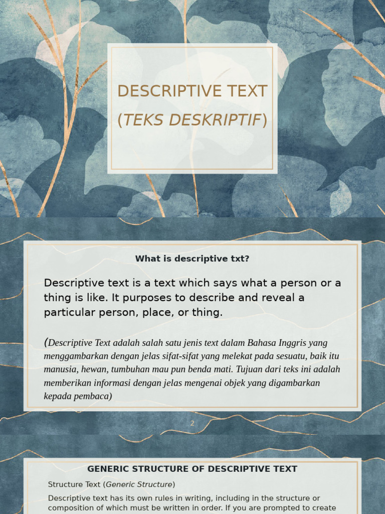4.descriptive Text | PDF | Human Communication | Language Arts & Discipline