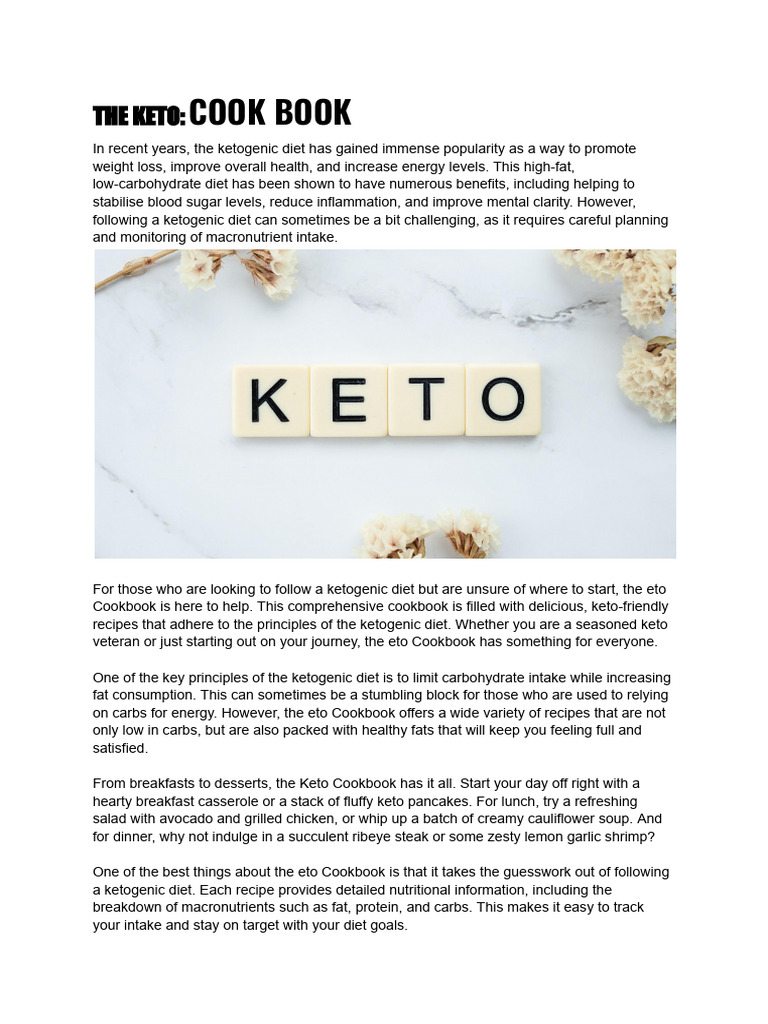 The Keto - Cook Book | PDF