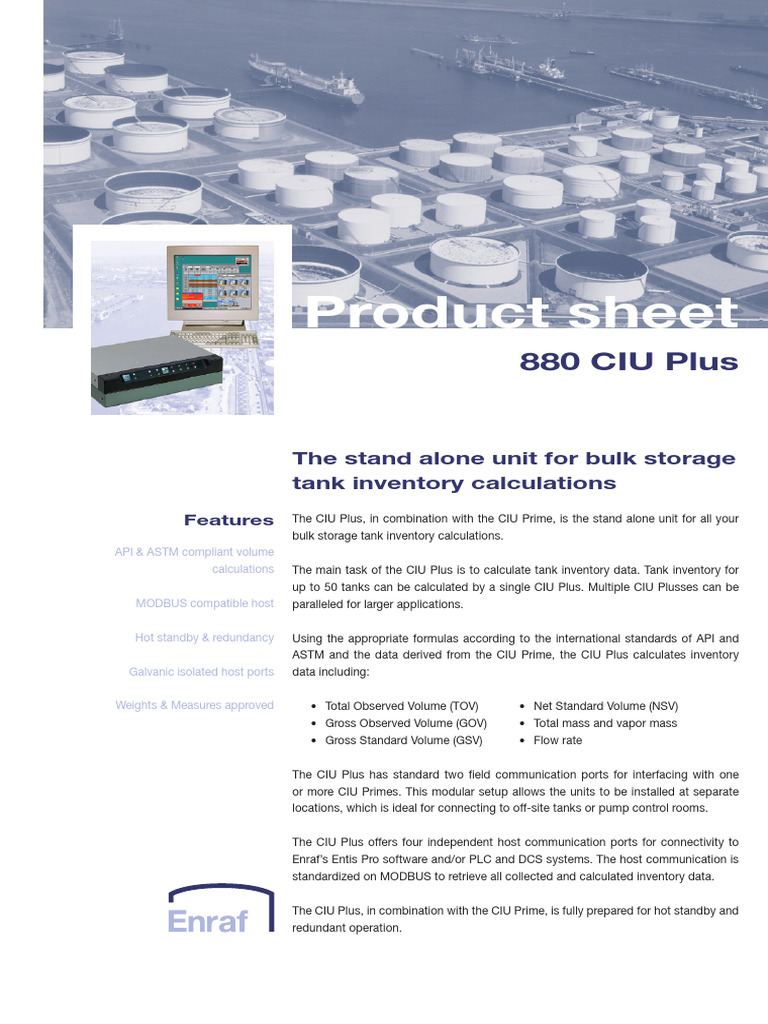 880 CIU Plus Product Sheet | PDF