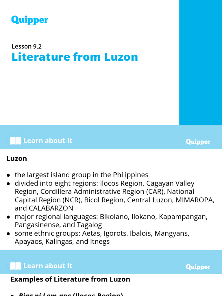 Literature From Luzon | PDF