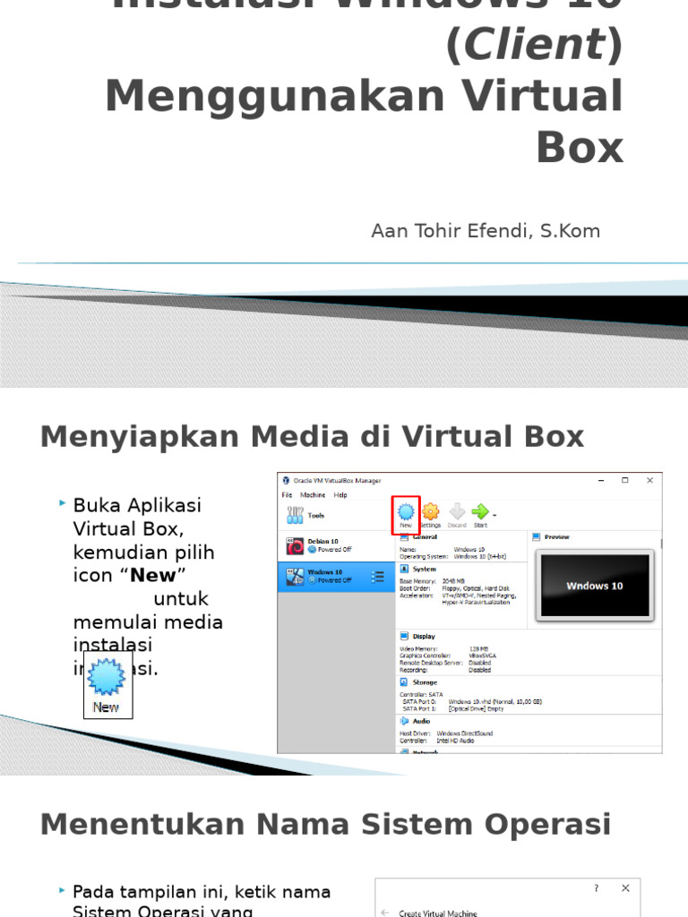 Instalasi Windows 10 Menggunakan Virtualbox | PDF
