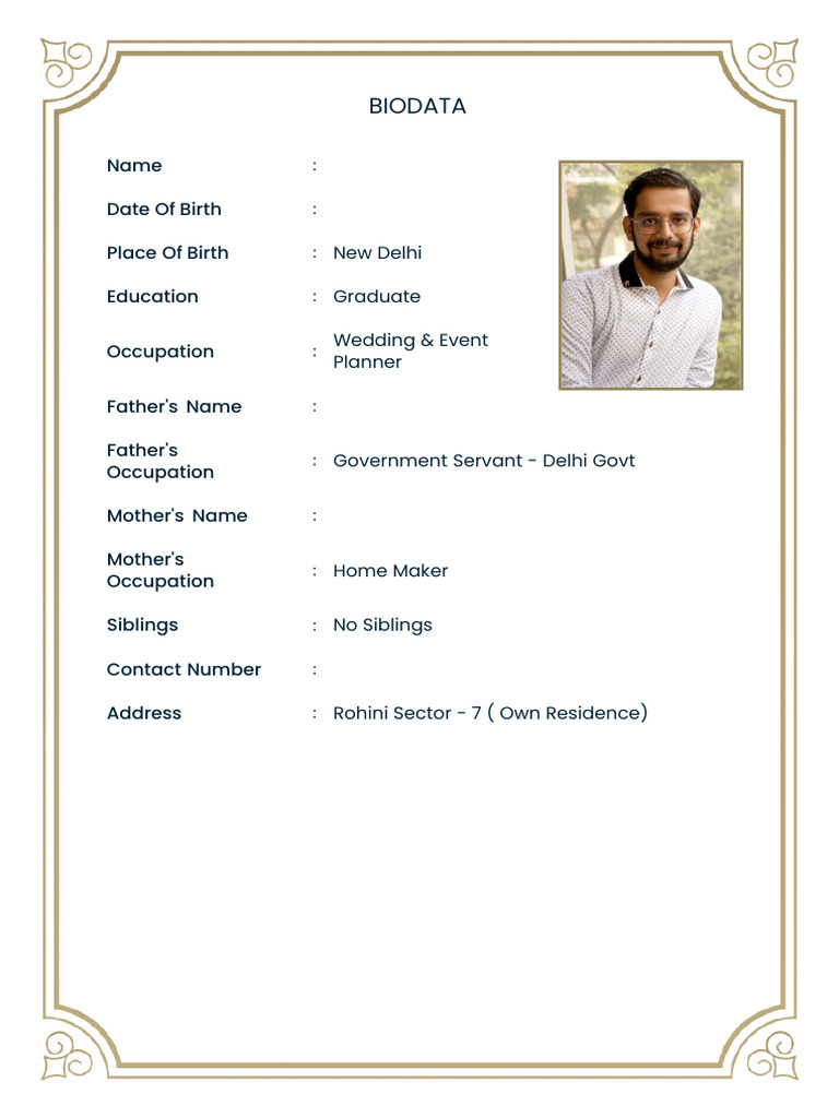 Tushar BioData | PDF