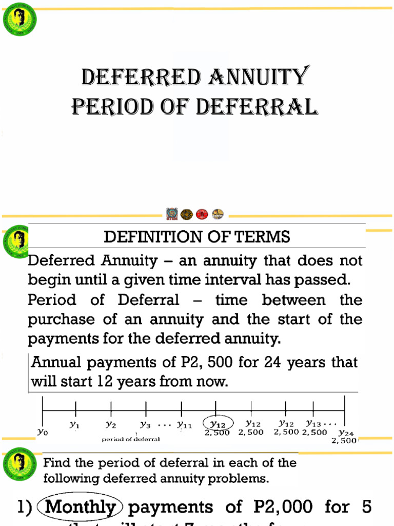 Period of Deferral - Deferred Annuity | PDF