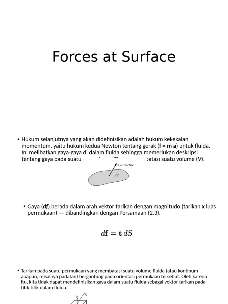 Forces at Surface | PDF