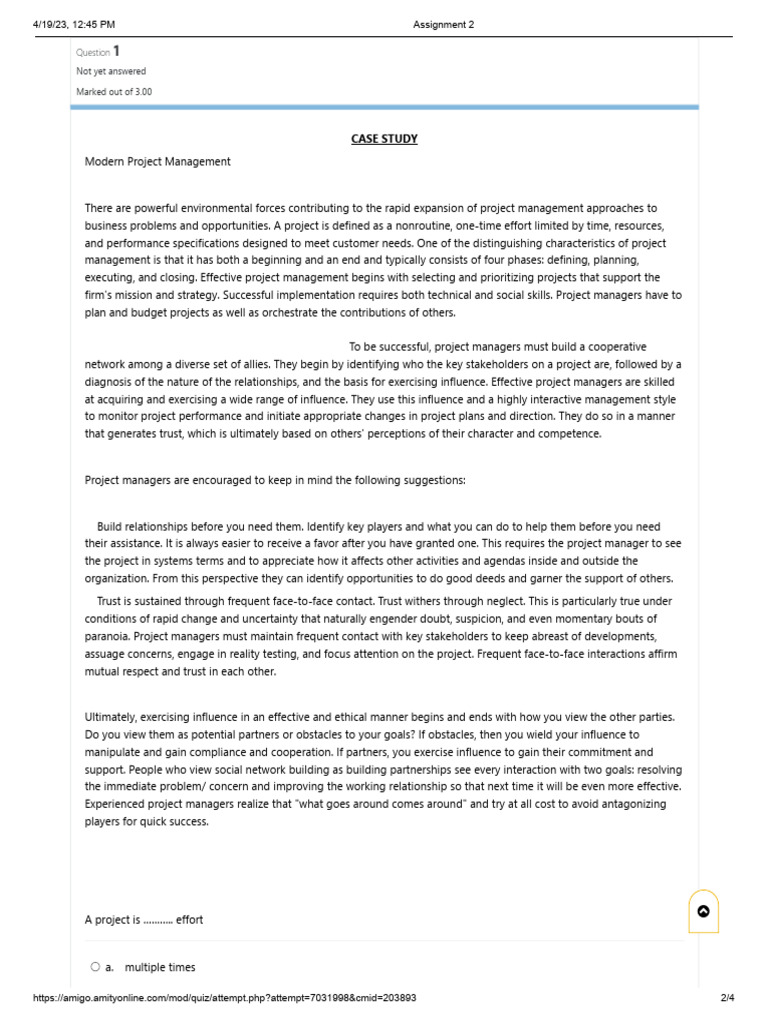 Project Management Assignment 2 15M PDF | PDF