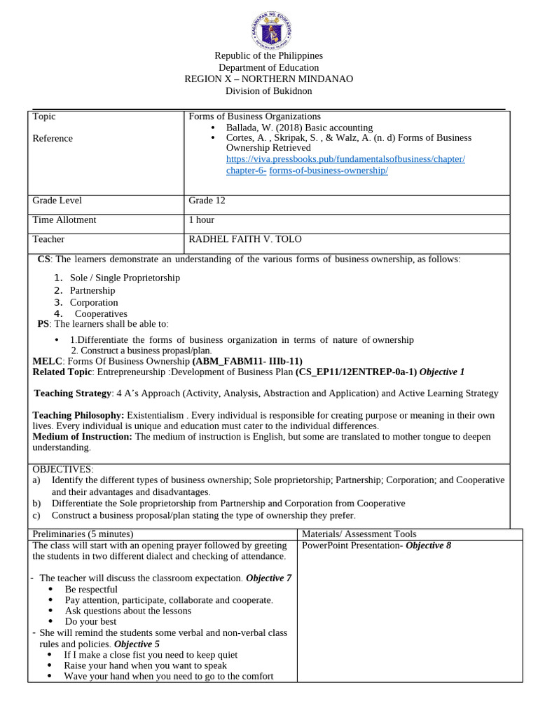 LP-COT Business | PDF