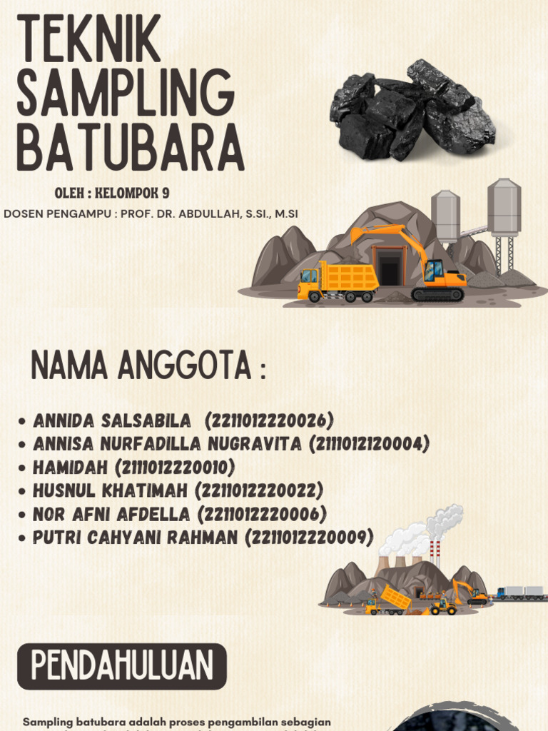9 - Teknik Sampling Batubara | PDF