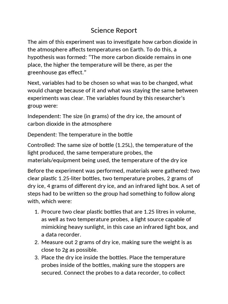 Science Report | PDF