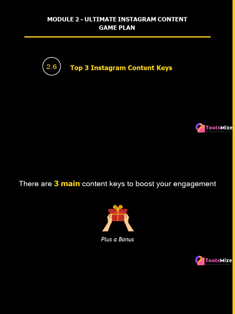 Module 2.6 Top 3 Instagram Keys Toolsmize | PDF