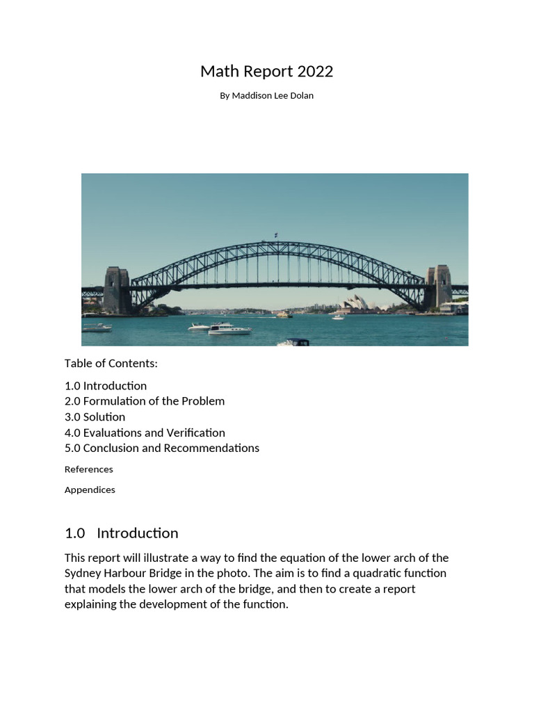 Math Report 2022 | PDF