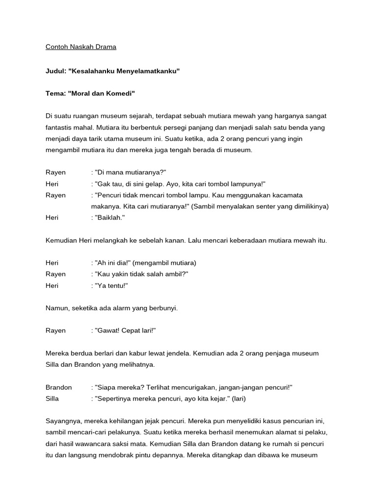 Contoh Naskah Drama | PDF