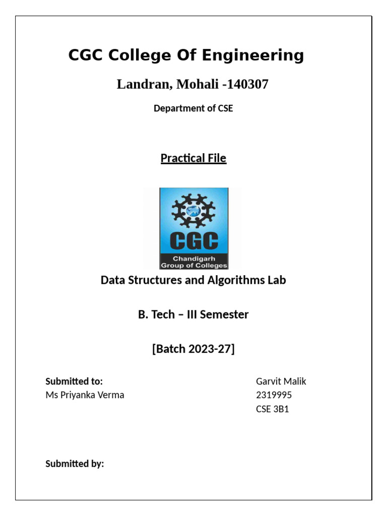 DSA 1-5 (Approved Format) | PDF