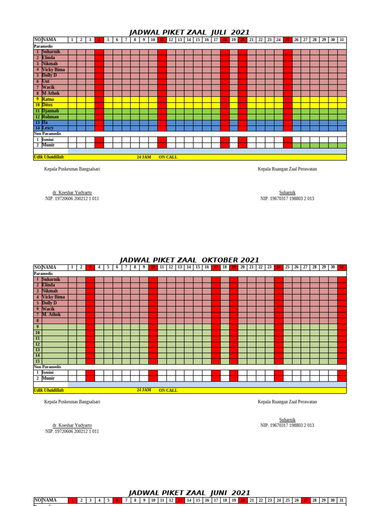Jadwal Oktober | PDF
