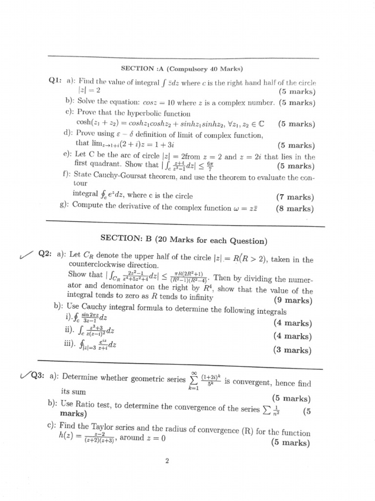 Complex Variables Pdf 