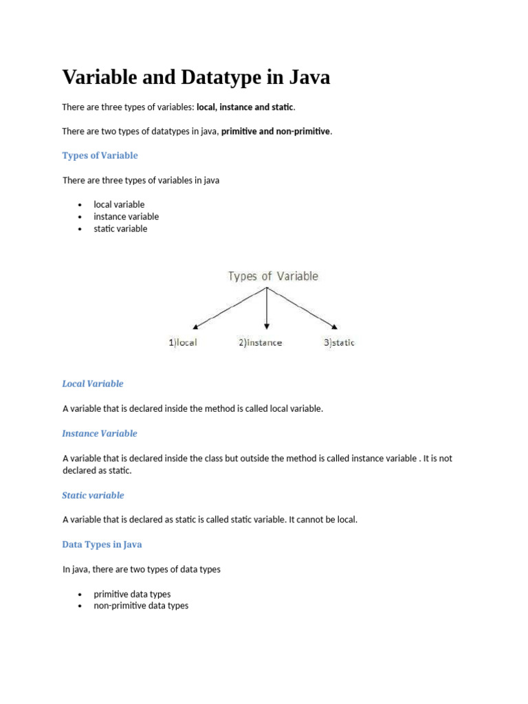 04-Variable and Datatype in Java | PDF