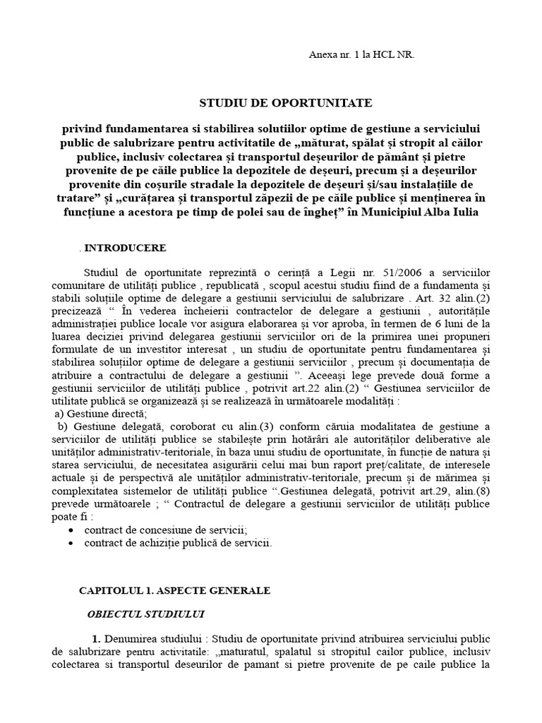Studiu de Oportunitate REFACUT 2024 Anexa1 Regulament Salubrizare ...