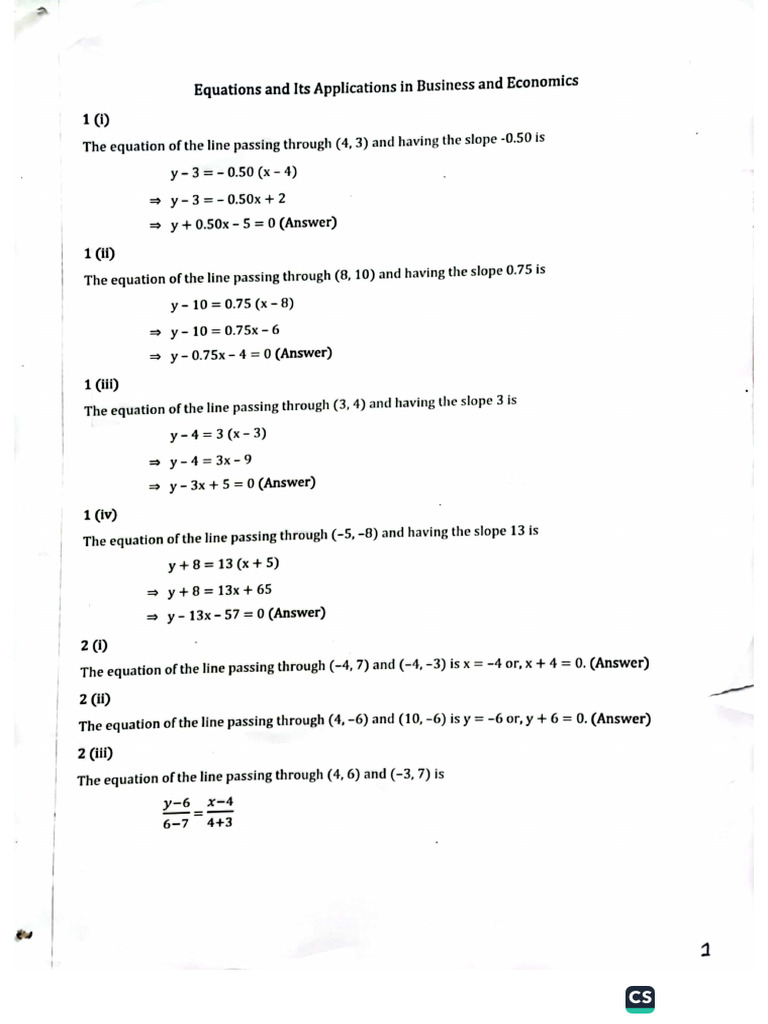 Business Mathematics Solution | PDF
