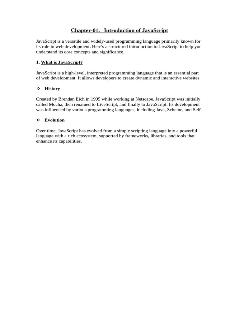 Introduction of JavaScript | PDF