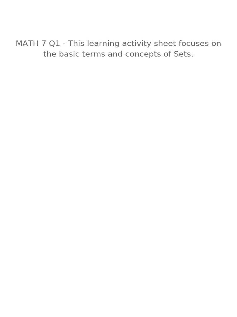 Math 7 q1 This Learning Activity Sheet Focuses On The Basic Terms and ...