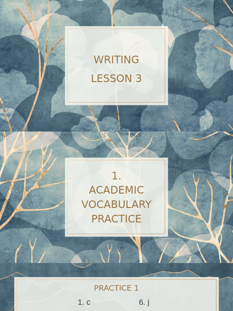Writing Lesson 3 | PDF