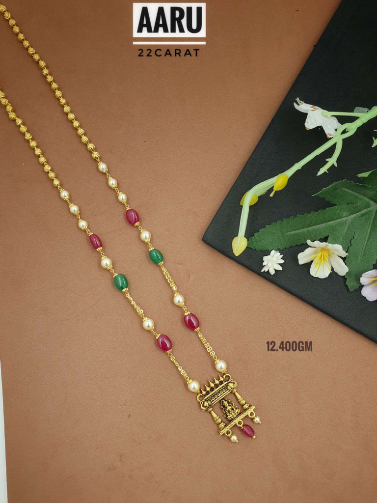 22KT Lightweight Temple Mala | PDF