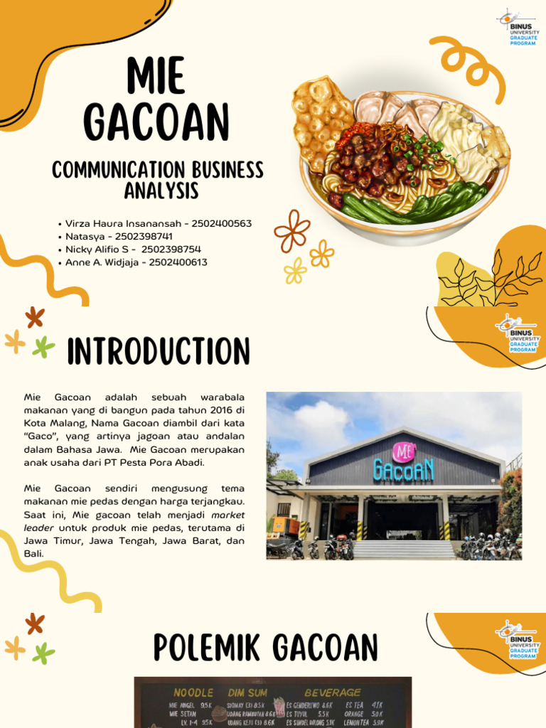 Communication Business Analysis - Mie Gacoan | PDF