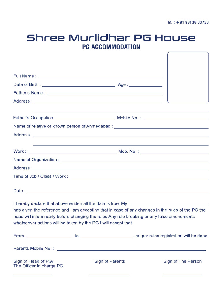 FINAL-Shree Murlidhar PG House RULES | PDF