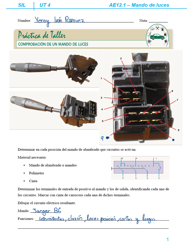 AE12.1 - Mando de Luces | PDF